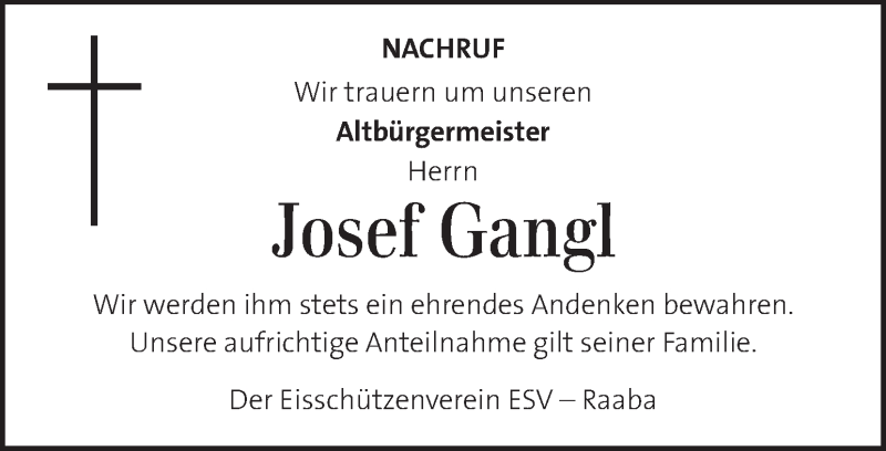 Traueranzeigen von Josef Gangl | trauer.kleinezeitung.at