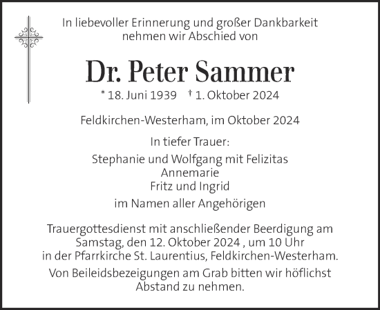 Traueranzeigen von Peter Sammer | trauer.kleinezeitung.at
